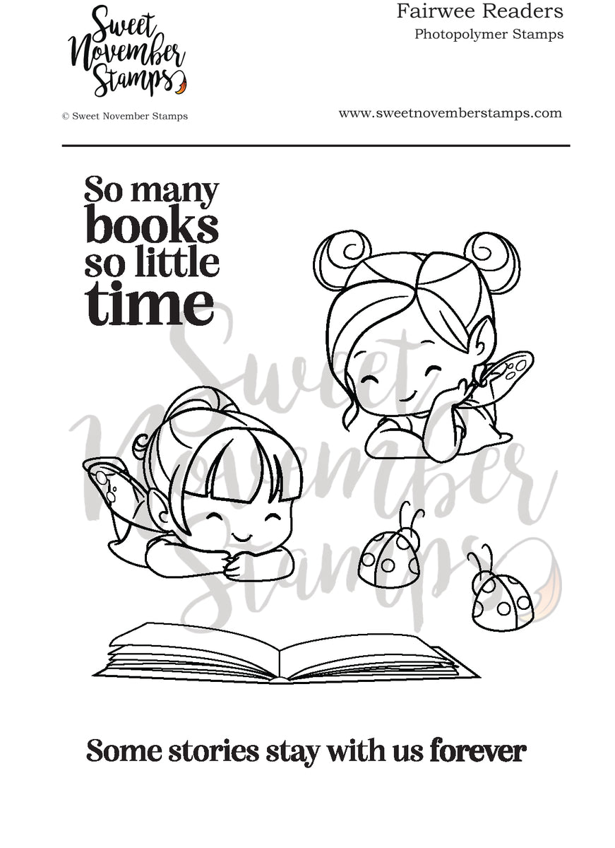 Clear Stamp Set - Fairwee Readers – Sweet November Stamps