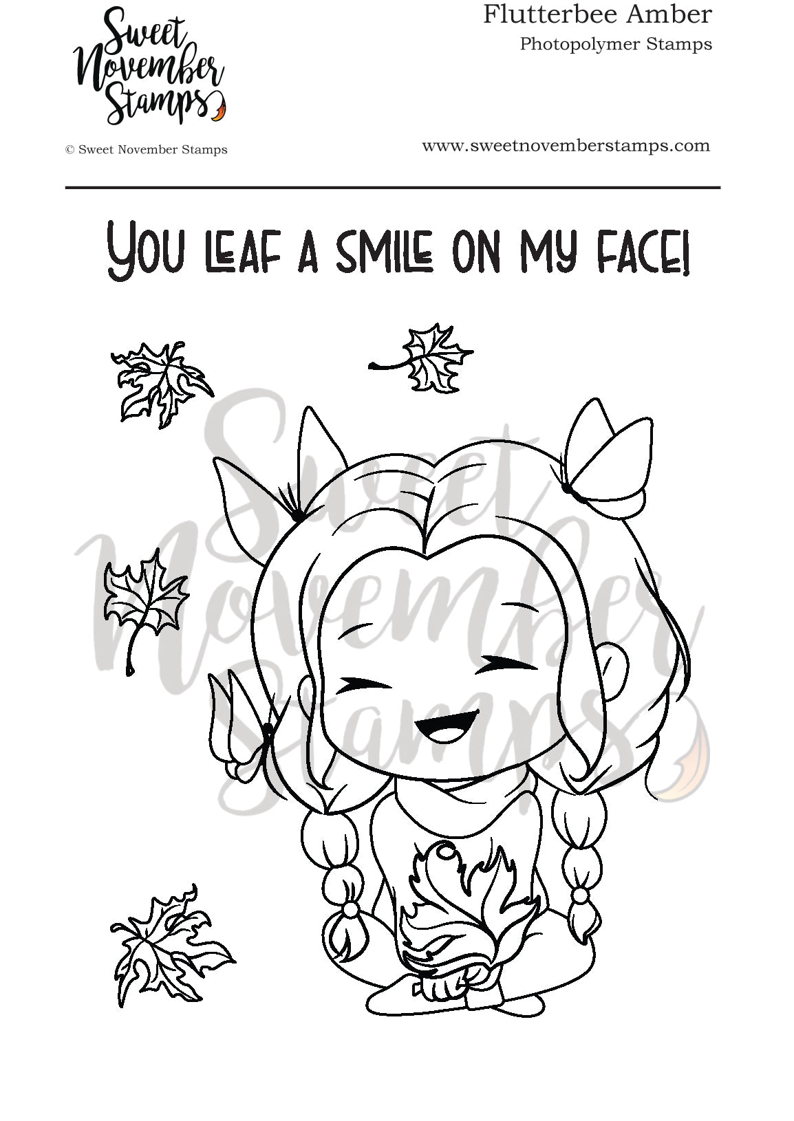 Clear Stamp Set - Flutterbee Amber – Sweet November Stamps
