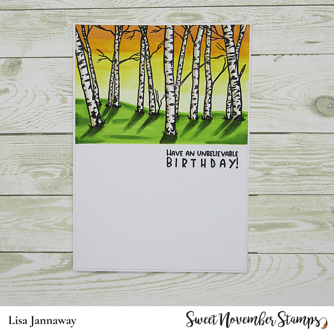 Clear Stamp Set - Horizon lines: Birch Trees – Sweet November Stamps