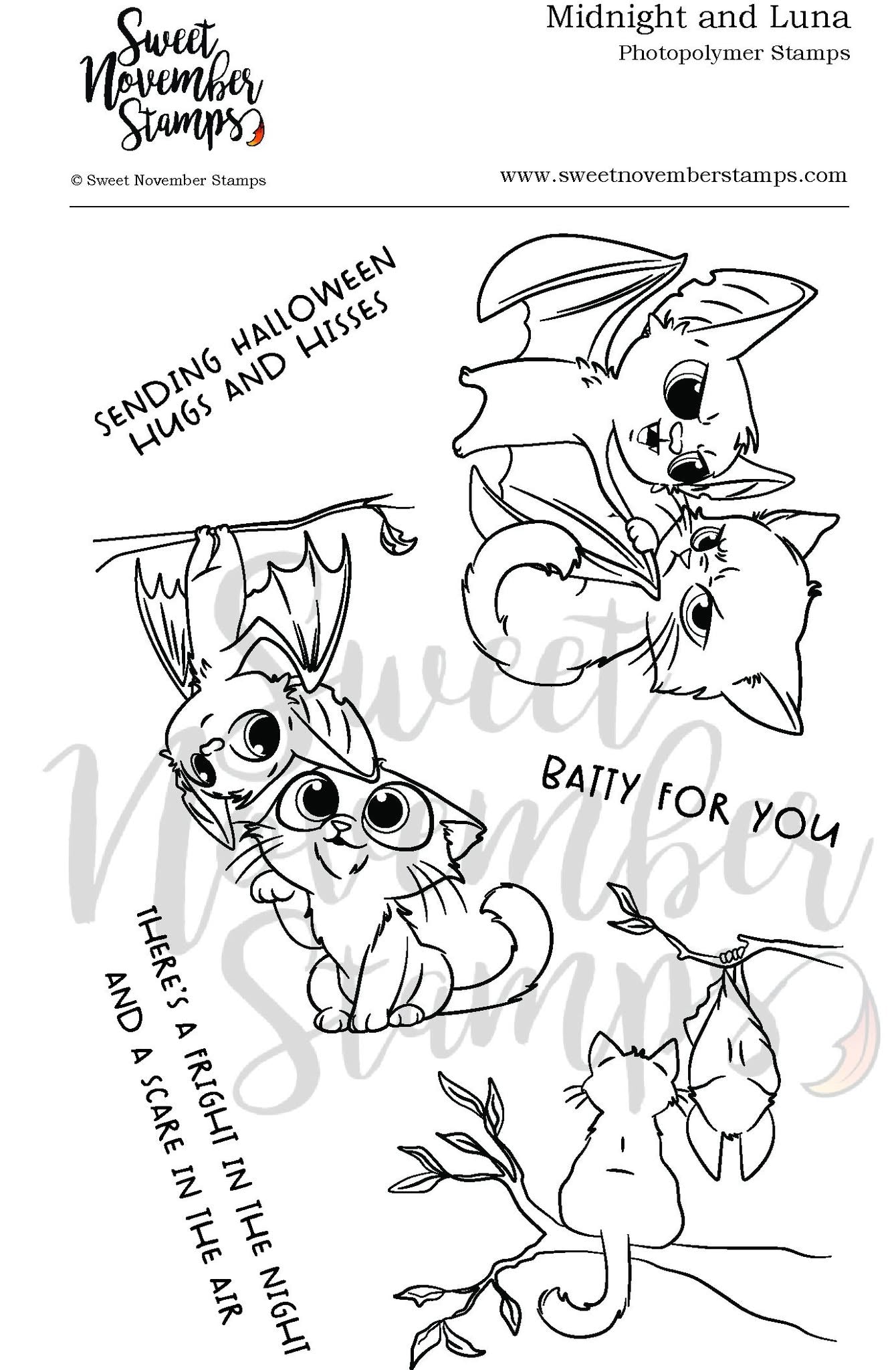 Clear Stamp Set - Midnight and Luna – Sweet November Stamps