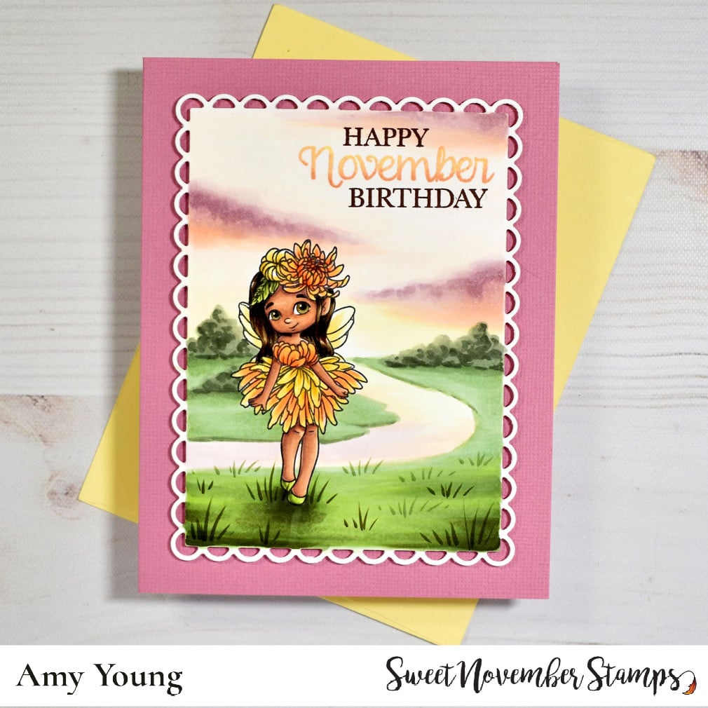 Clear Stamp Set - November Chrysanthemum Fairy – Sweet November Stamps