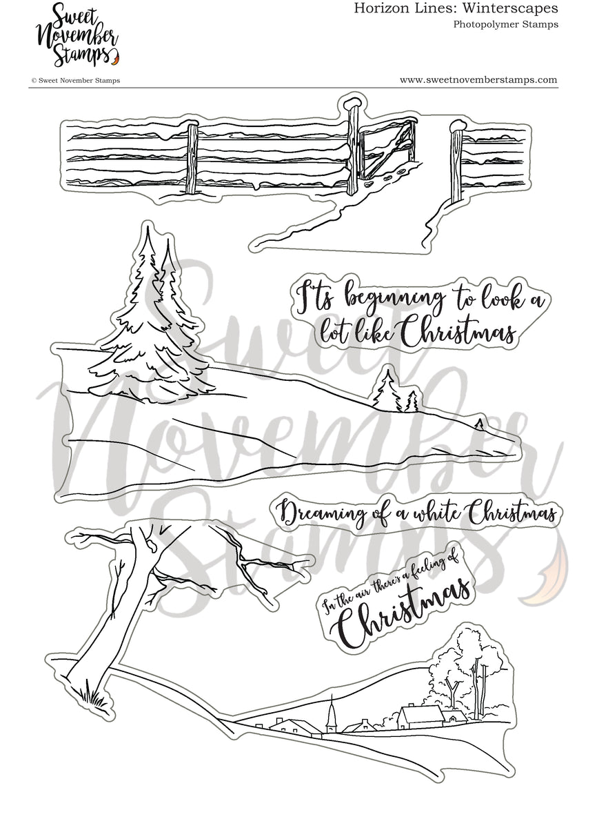 Clear Stamp Set - Horizon Lines: Winterscapes – Sweet November Stamps