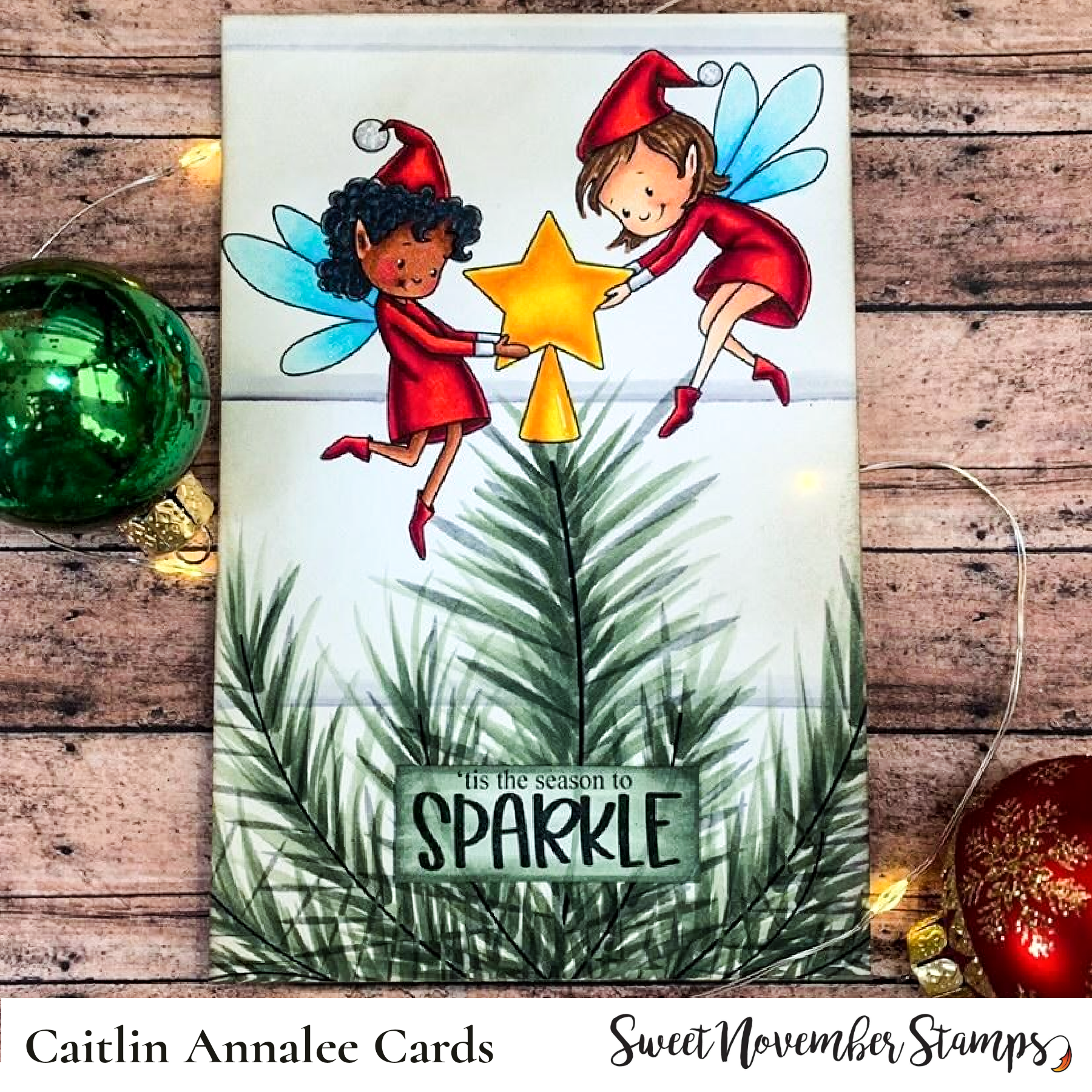 Digital Stamp - Tree Trimming Fairies: Jingle Belle and Tippy Wisp ...
