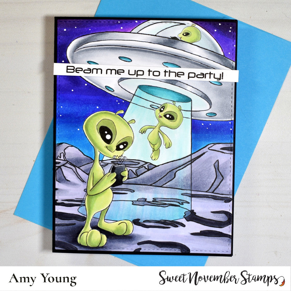 Digital Stamp - Robots vs Aliens: Alien 1 – Sweet November Stamps