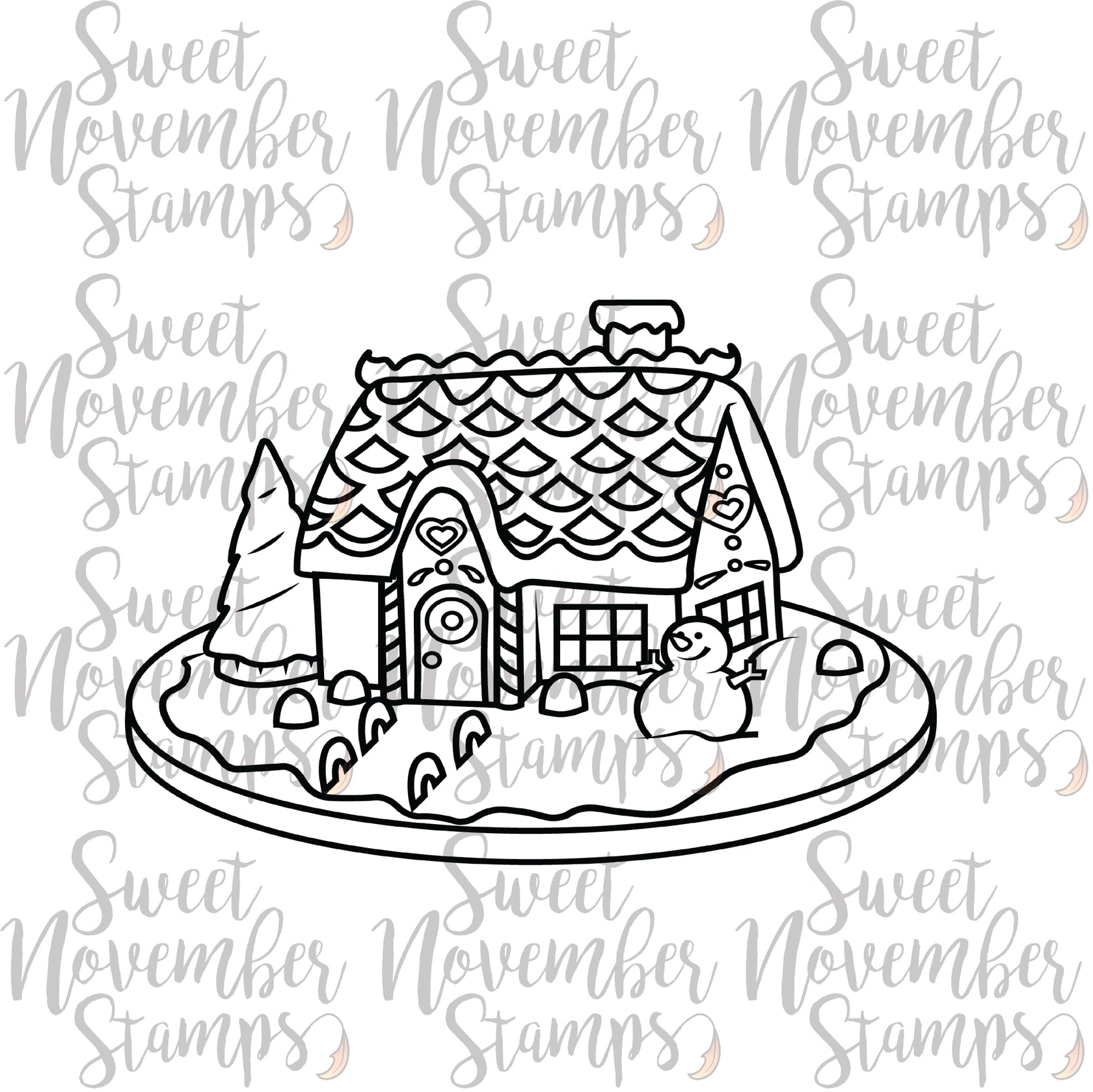 Digital Stamp - Gingerbread House – Sweet November Stamps