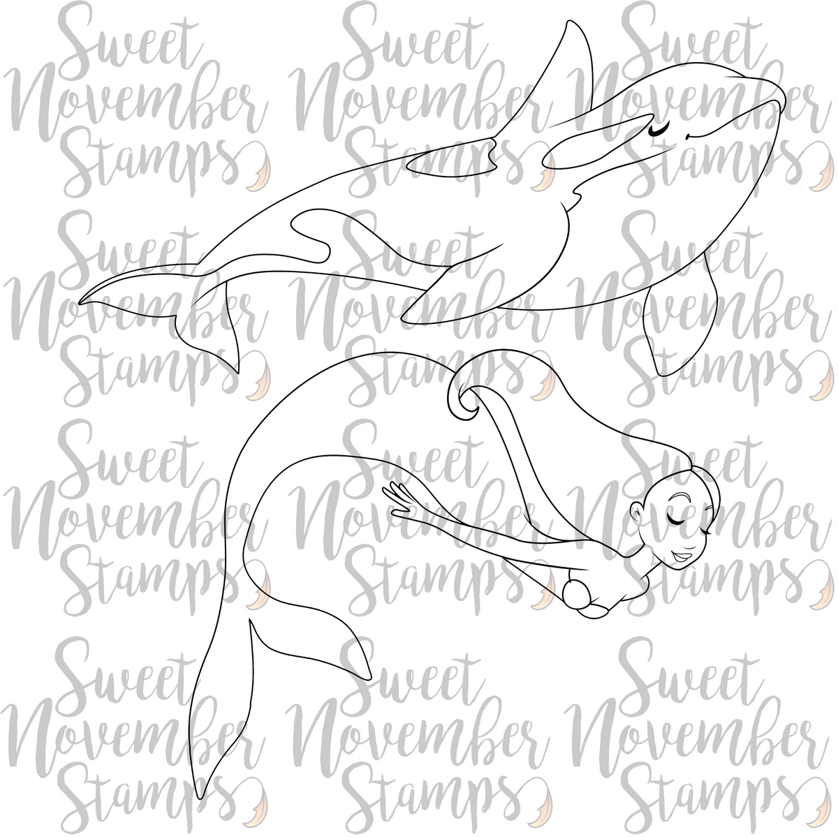 Digital Stamp - Issa and Mel the Orca – Sweet November Stamps