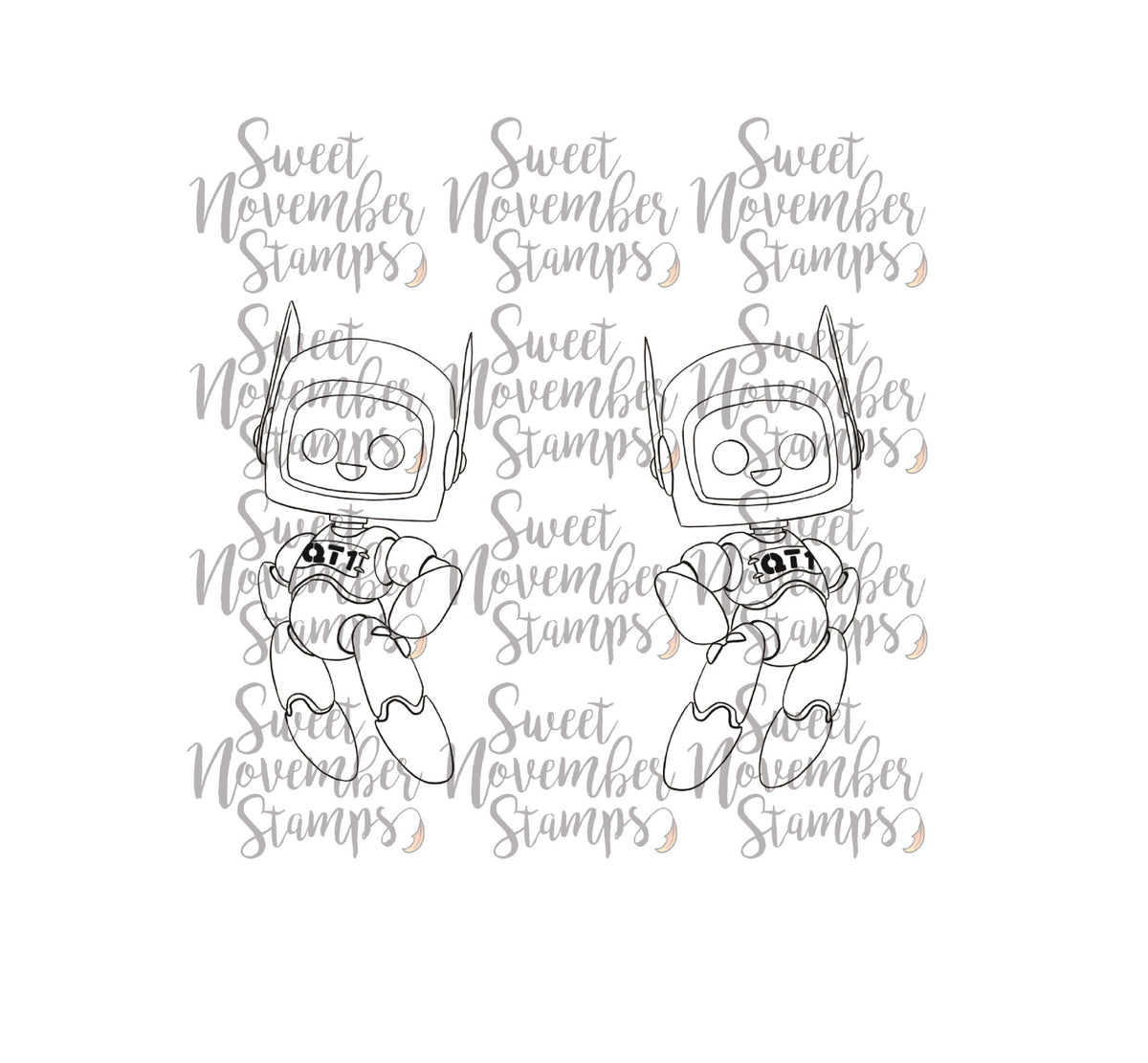Digital Stamp - Robots vs Aliens: Robot QT1 – Sweet November Stamps