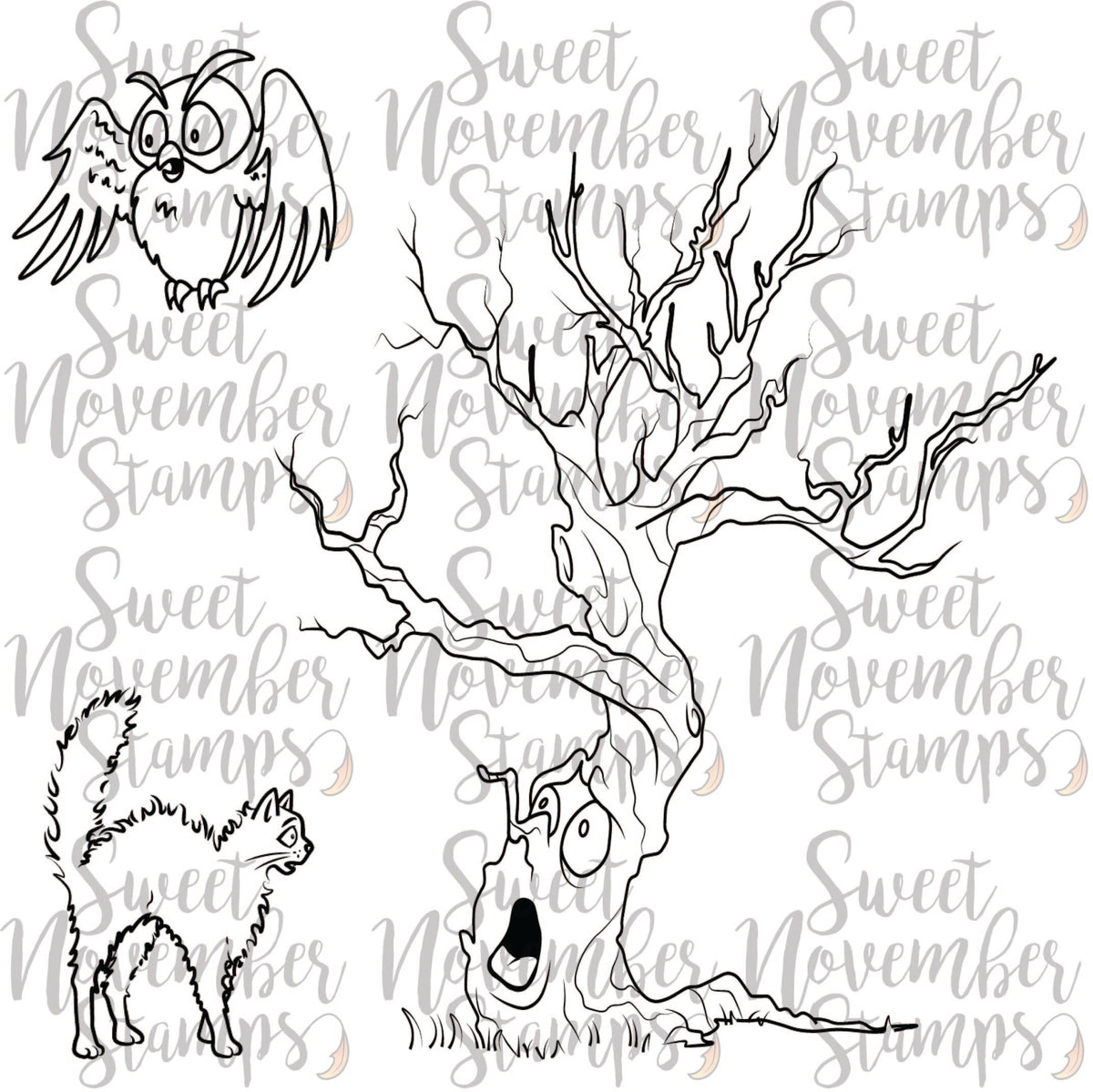 Digital Stamp - Tree Friend: Hawthorn – Sweet November Stamps